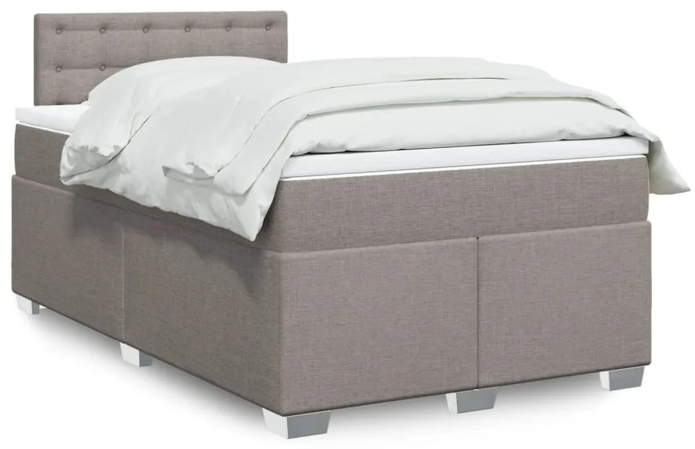 Box spring postel s matrací taupe 120x200 cm textil 3285873