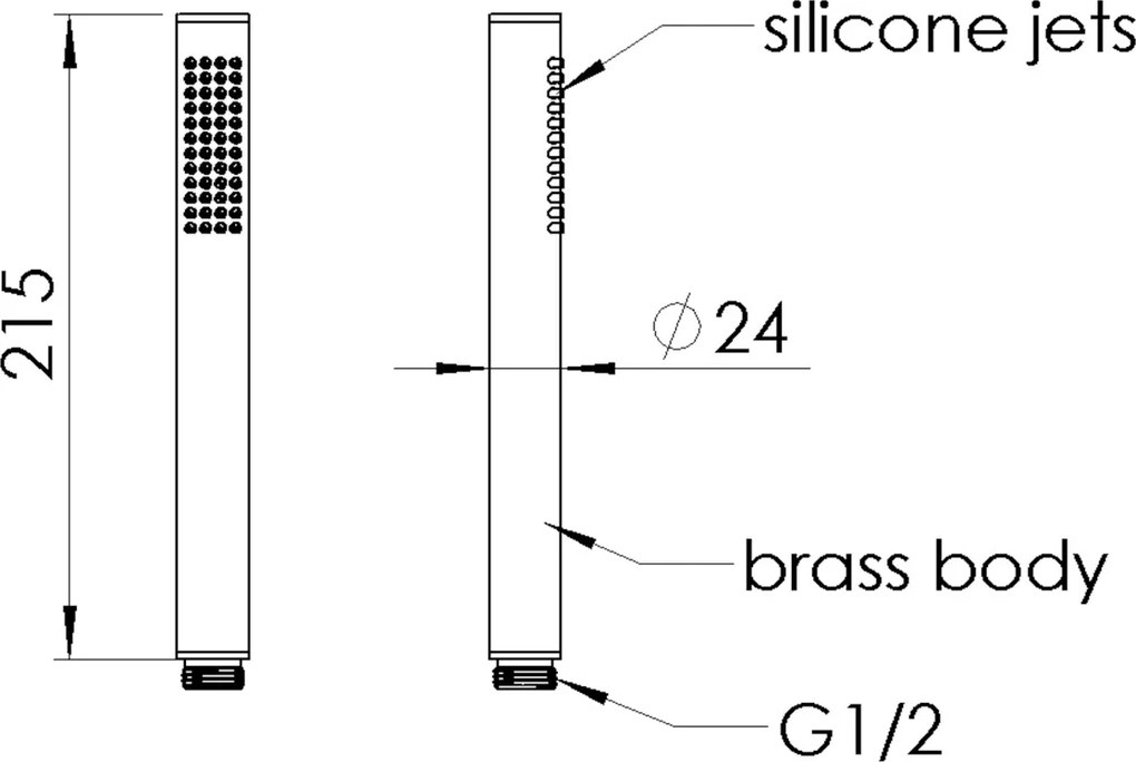 Sapho ruční sprcha 200 mm 1 funkce zlatá DO217