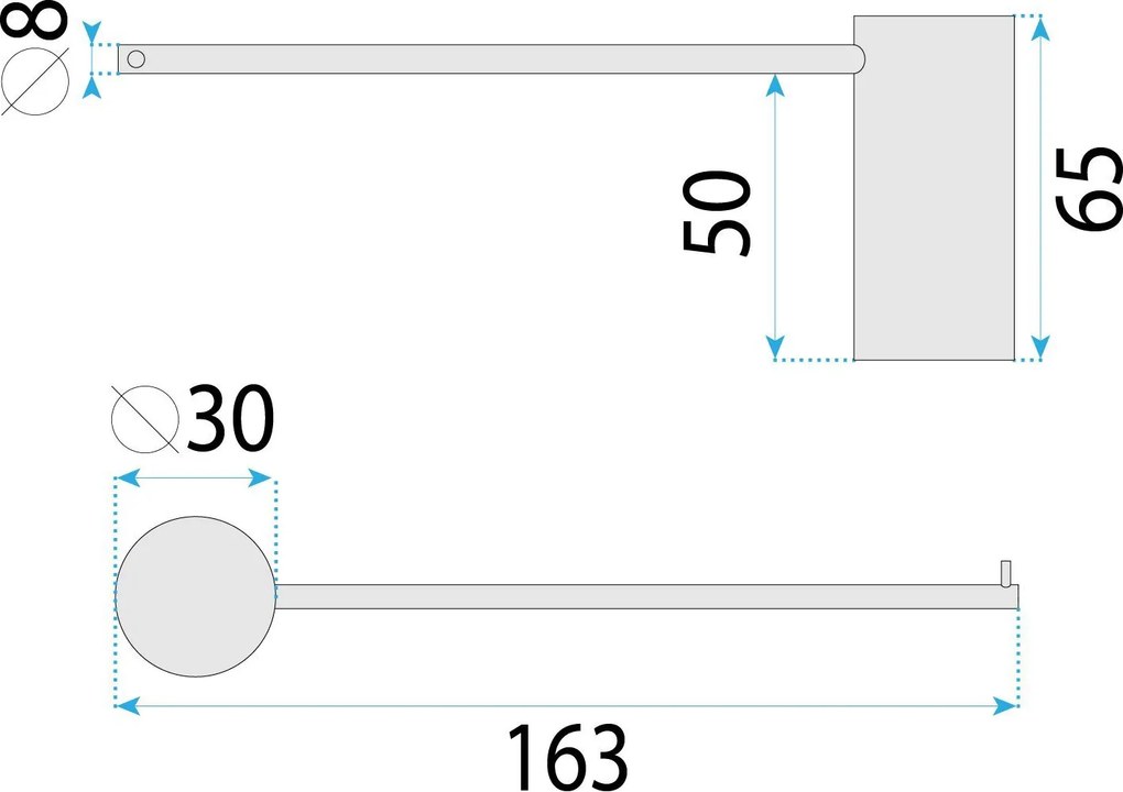 Rea Solo, nástěnný držák na toaletní papír 64105, měděná matná, REA-84207