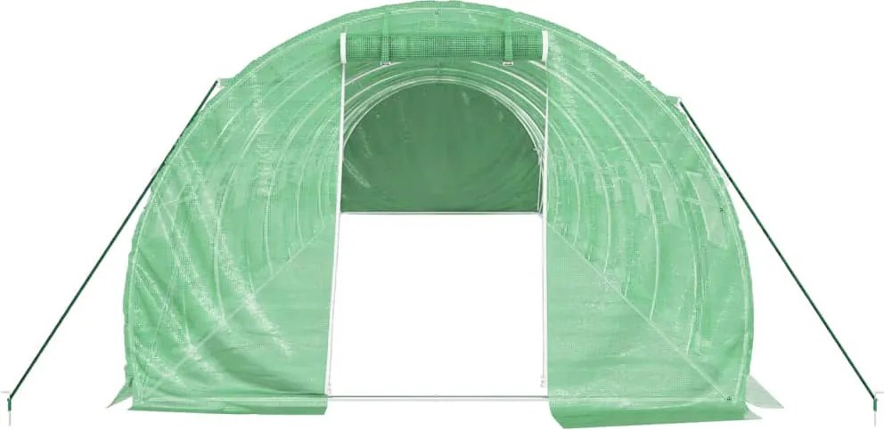 Skleník s ocelovým rámem zelený 30 m² 10 x 3 x 2 m 3188042