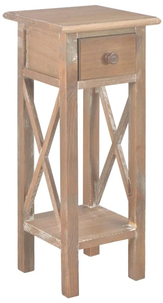 vidaXL 280060 Marketos Side Table Brown 27x27x65,5 cm Wood