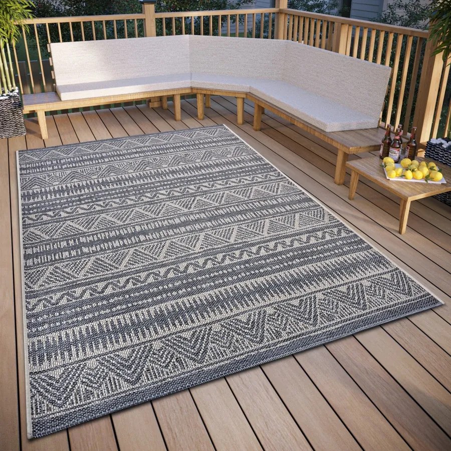 Hanse Home, Kusový koberec Clyde 105906 Loto Grey Beige – na ven i na doma, 76x150, šedá, chodba / předsíň