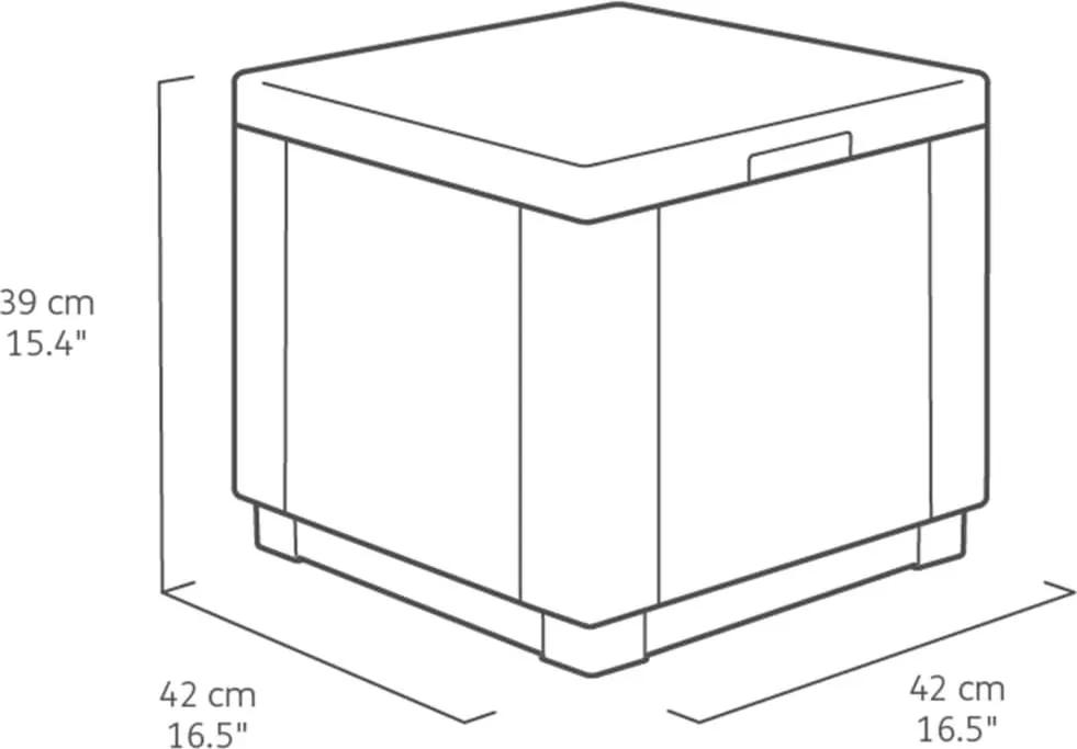 Keter Cube úložný puf 213816 [422802] Barva: cappuccino