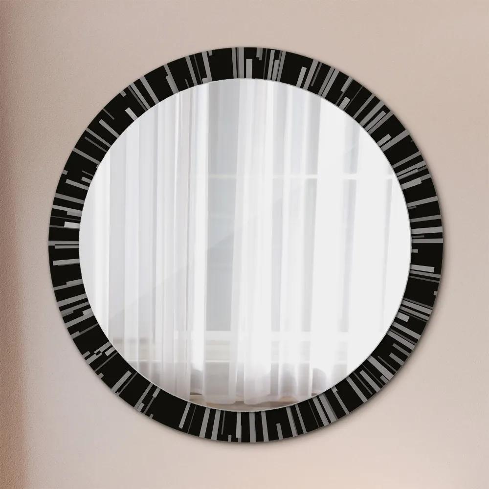 Kulaté dekorativní zrcadlo Radiální složení fi 90 cm