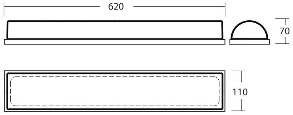 Osmont 51922 Sylvia D1, nástěnné svítidlo nad zrcadlo do koupelny s dekorativním límcem leštěná nerez, LED 18W 4000K, IP44, délka 62cm