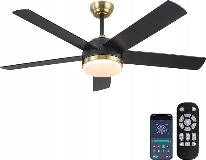 Stropní ventilátor s osvětlením Stříbrný/šedý Led