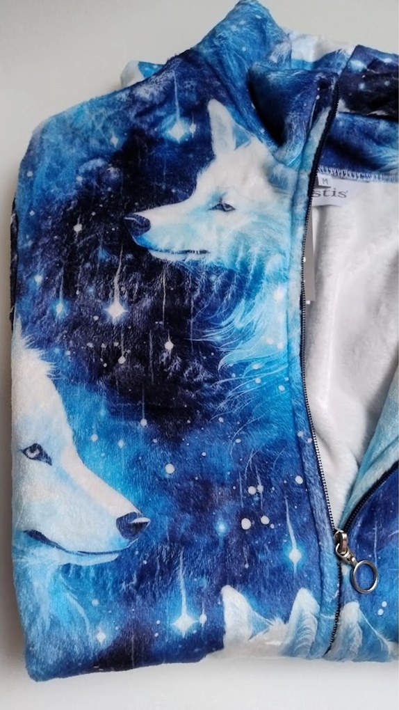 Dámský župan se zipem Lupo vlci 71 26 0018 - XL