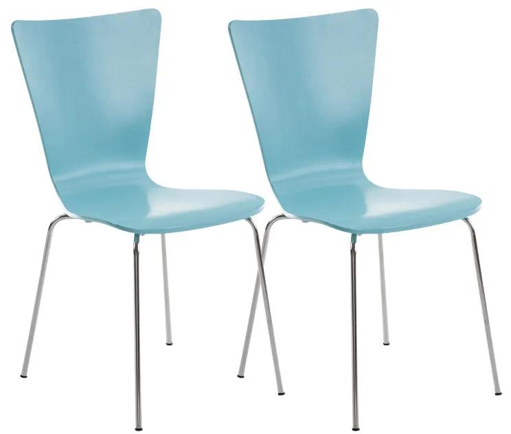Židle Aaron (SET 2 ks) - Modrá