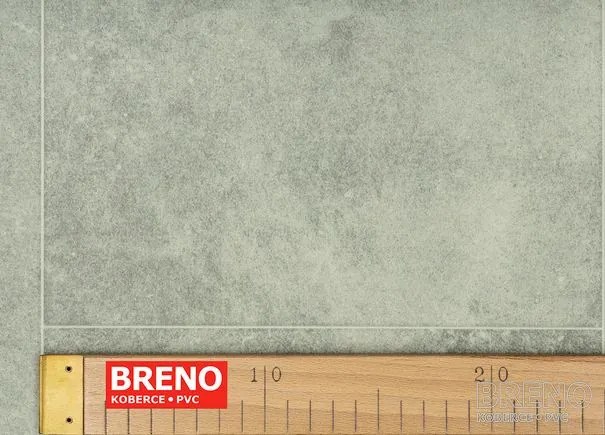 Breno PVC BLACKTEX Preston 090L – šedá dlažba, šíře 200 cm