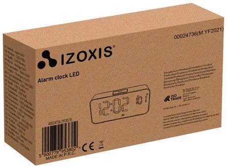 Budík - LED hodiny Izoxis 24736