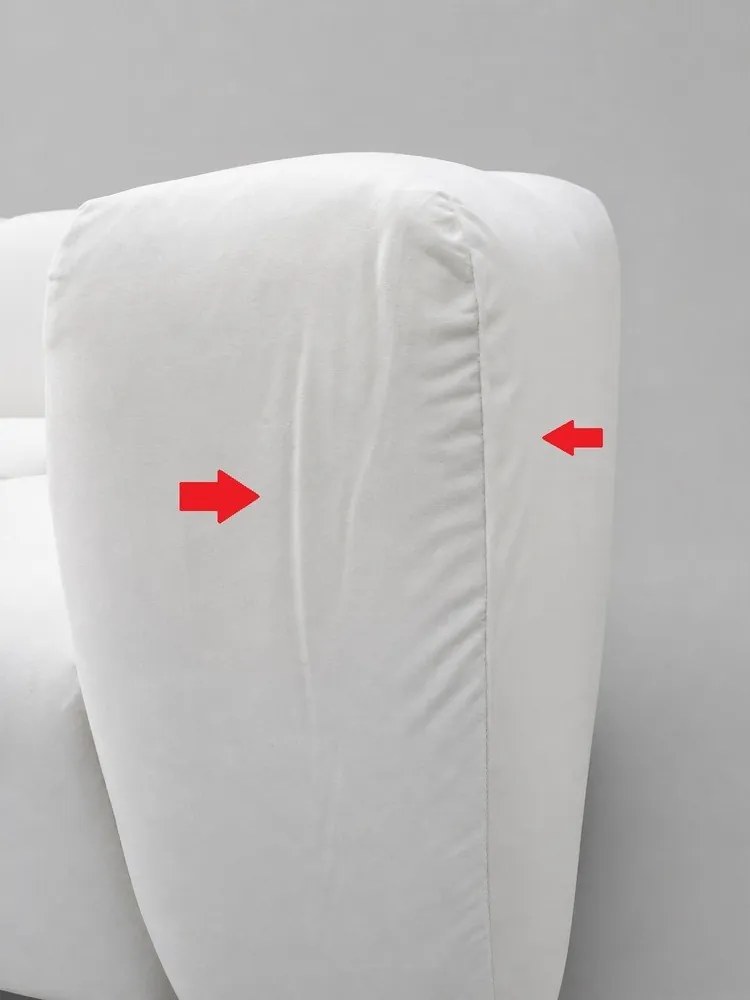 Krémová sametová pohovka 225 cm Cube - II. jakost – Bonami Selection