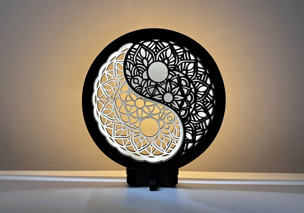 Li-Go "Jin Jang" lampa 20x22cm provedení povrchu: ořech