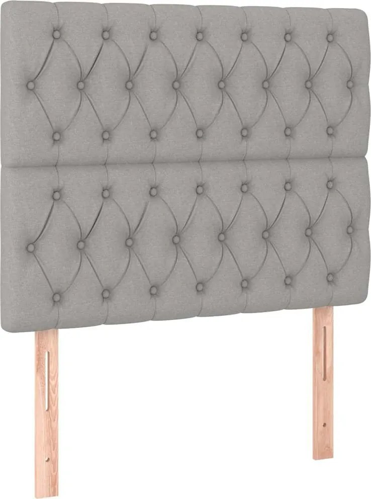 Box spring postel s matrací světle šedá 90x200 cm textil 3132201