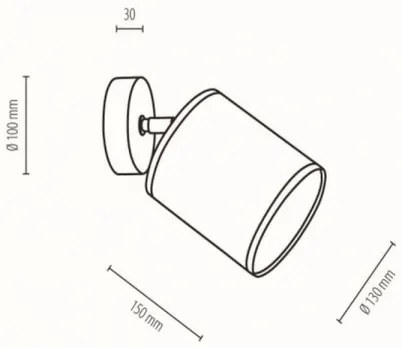 Spot-Light 56792104 - Nástěnné bodové svítidlo JUTE 1xE27/25W/230V