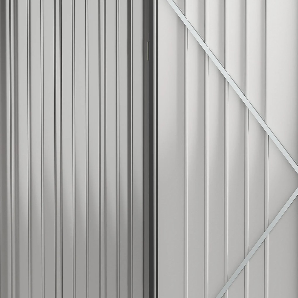 Outsunny zahradní přístřešek 1,34 m² Uzamykatelný zahradní přístřešek se střechou z pozinkované oceli, 161,5x94,5x196cm, černý