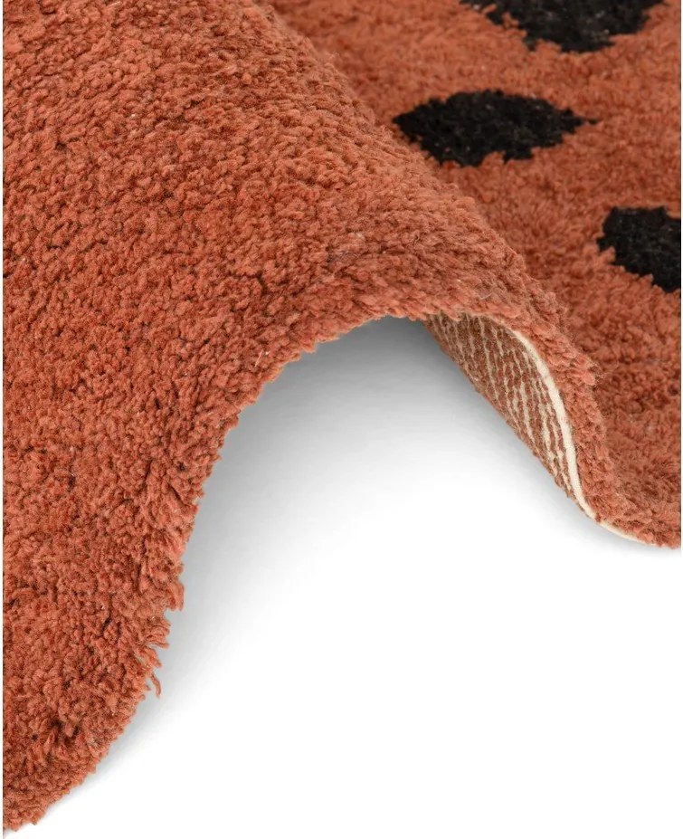 Hnědý pratelný/ručně tkaný bavlněný dětský koberec 120x149 cm Snuggle Berry – Hanse Home