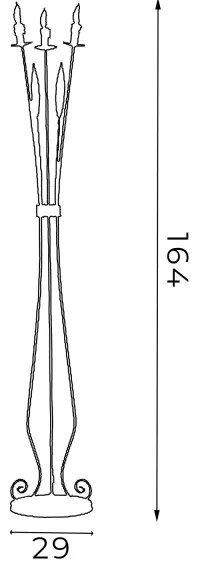 Stojací lampa LOARA 3xE14/60W/230V