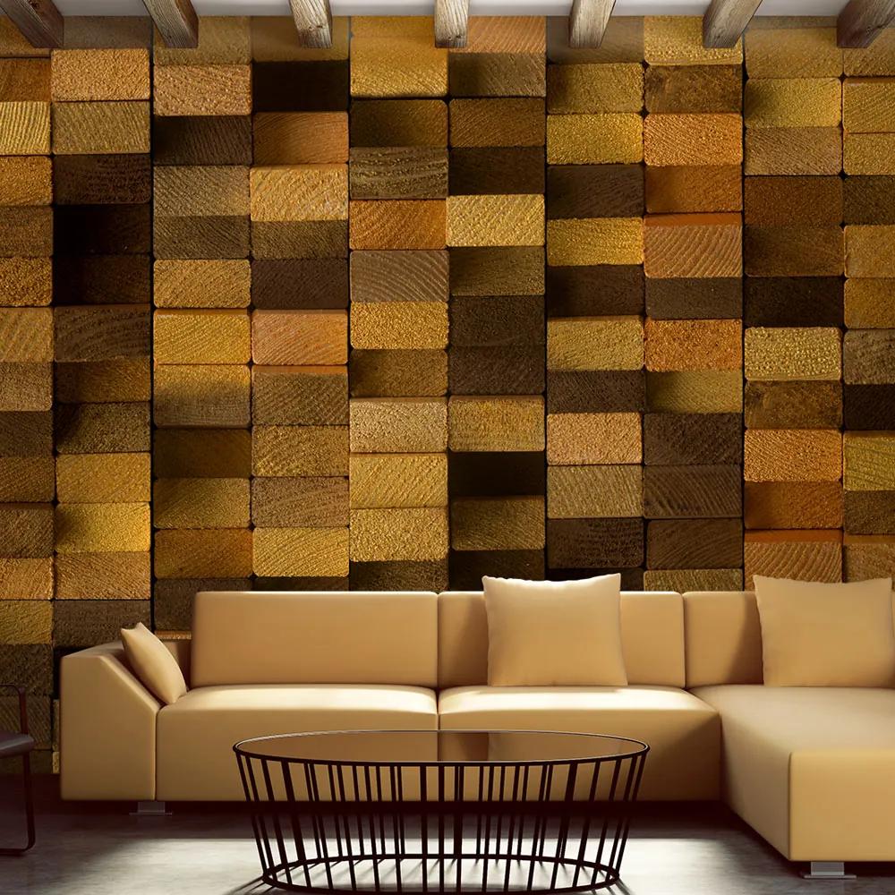Tapeta Bimago - Wooden Wall + lepidlo zdarma role 50x1000 cm