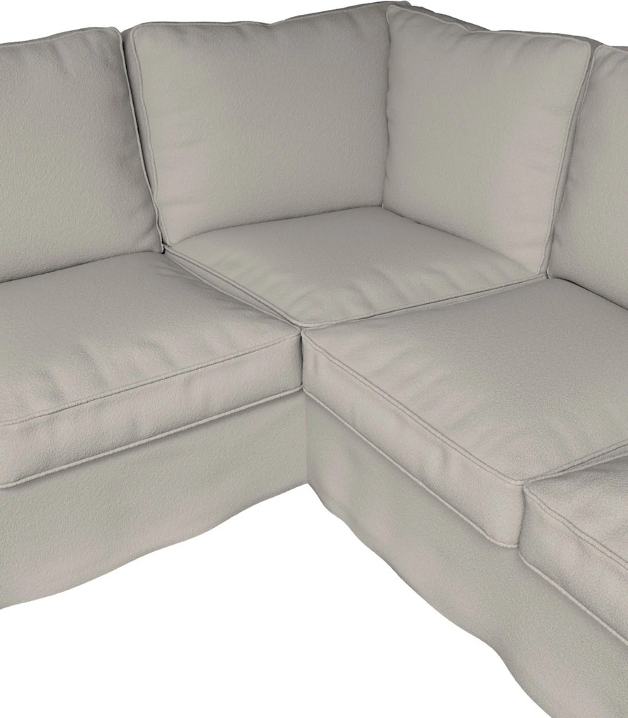 Potah na pohovku IKEA Ektorp rohová barva béžová látka pletený vzor