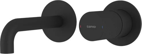 Sapho Sapho, ULTRATAP 2-prvková podomítková umyvadlová baterie, hubice 16cm, černá mat, UT118TB