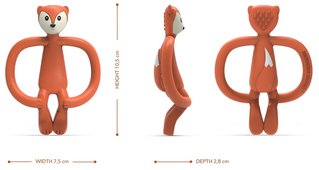 Matchstick Monkey Kousátko a zubní kartáček Fudge Fox