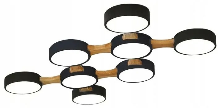 Toolight - LED stropní svítidlo APP210-3CPR, černá-hnědá, OSW-08467