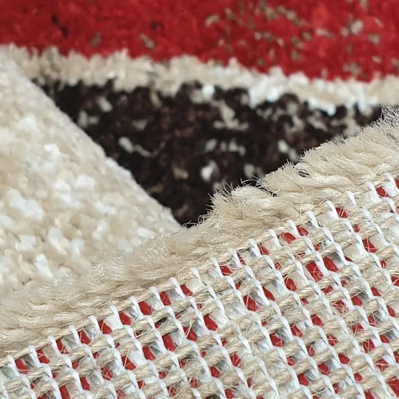 Spoltex, Kusový koberec Florentina 613-64 beige/red, 80x150, béžová, obývací pokoj