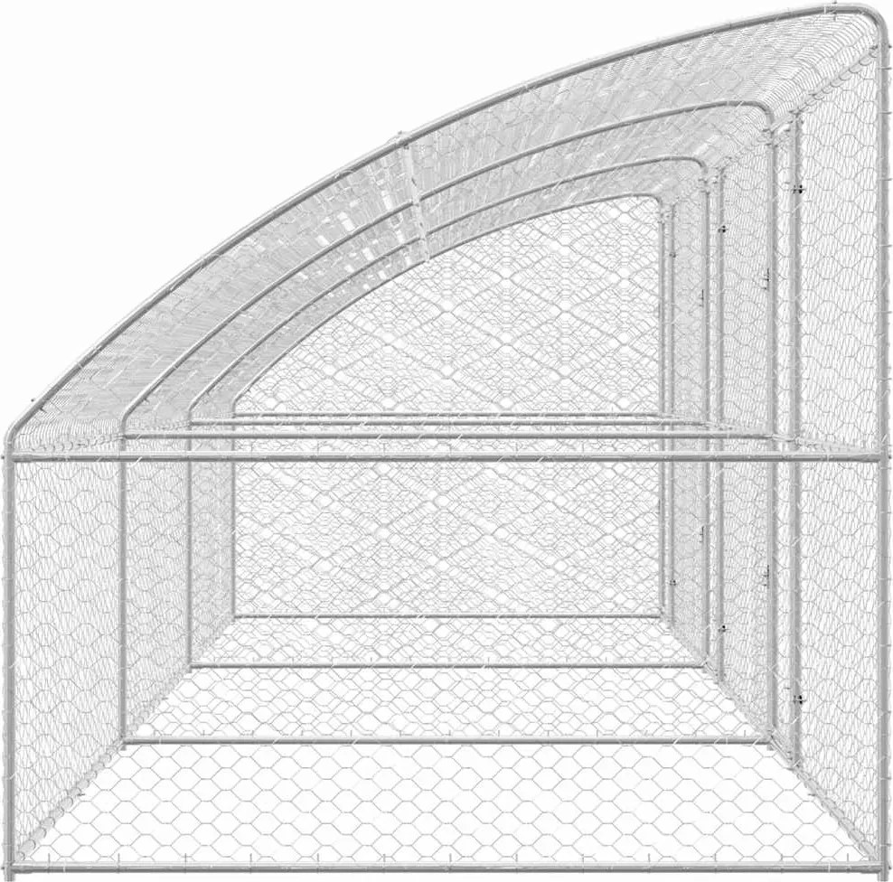 Psí kennel 3 ks Stříbrná 6 x 2 x 2 m Pozinkovaná ocel 3368334