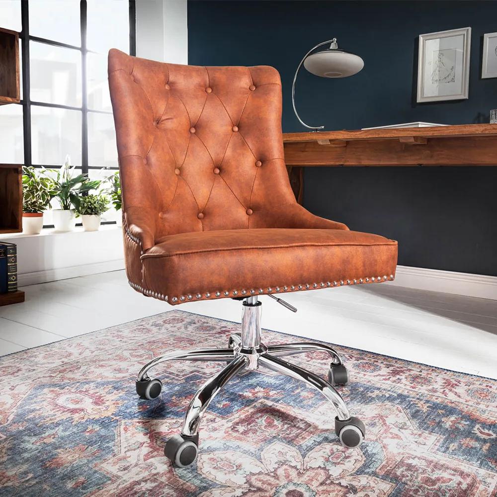 Massive home | Kancelářská židle Victorian světle hnědá 40166