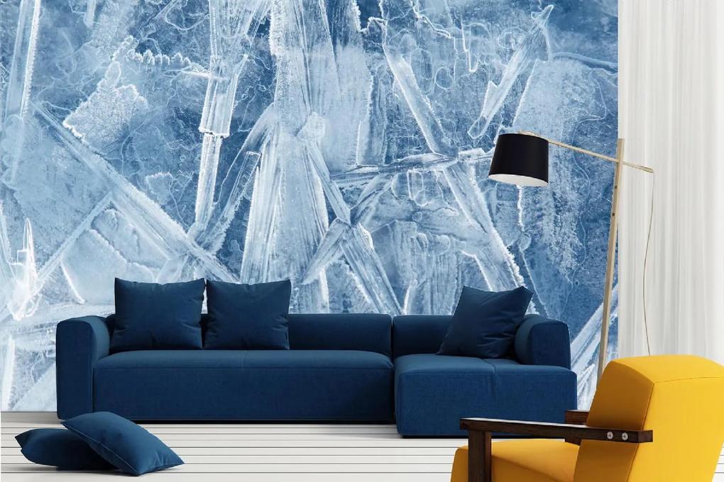 DIMEX | Samolepicí vliesová fototapeta na zeď Texturovaný led MA-5-3090 | 375 x 250 cm | modrá, bílá
