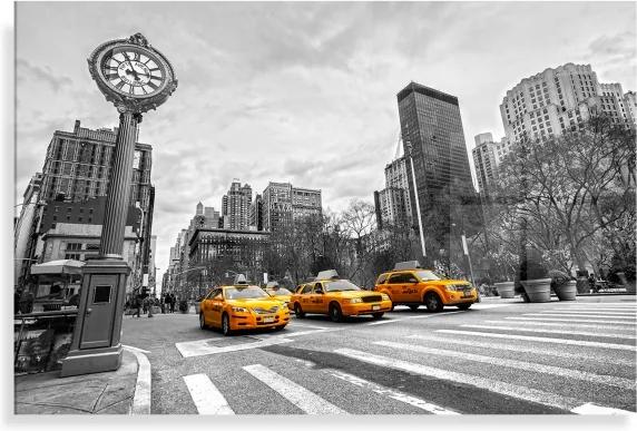 Skleněný obraz - New York taxi 2 (EXTRA - s vyvrtanými dírami) - Sablo.cz