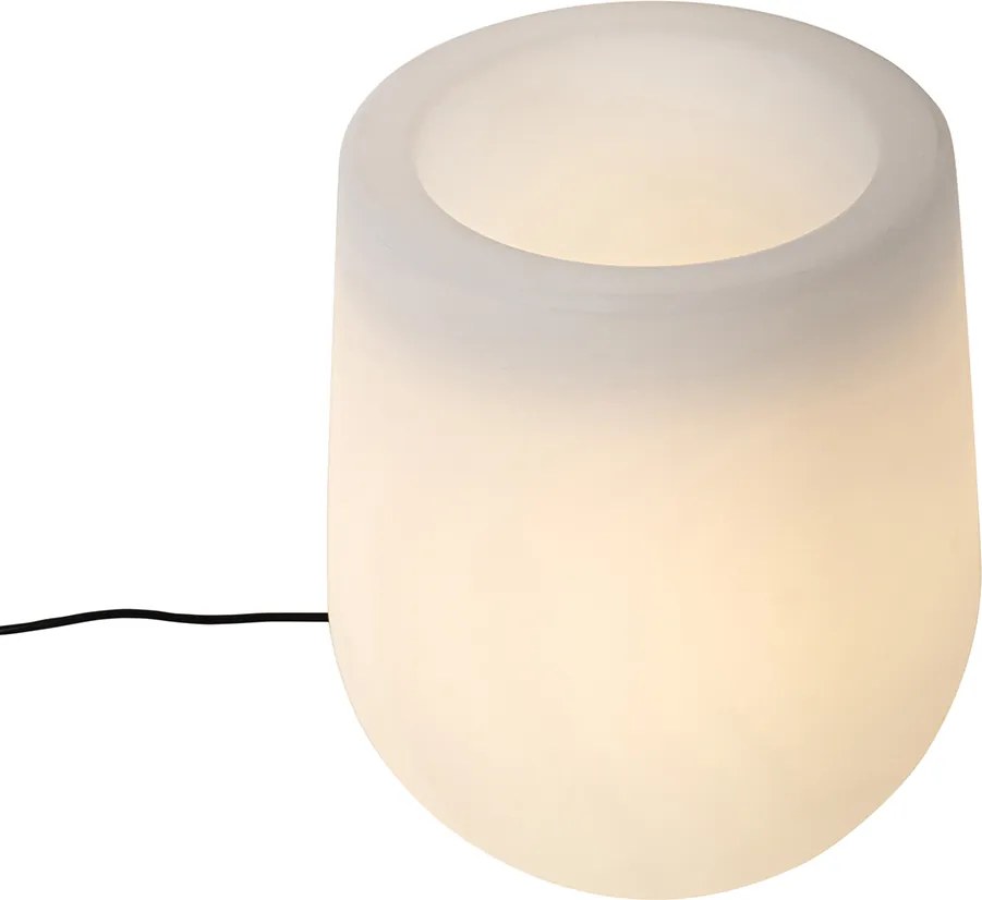 Chytrá venkovní stojací lampa květináč bílá IP44 s Wi-Fi A60 - Flowerpot