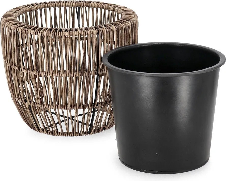 Plastové/z umělého ratanu květináče v sadě 3 ks ø 44 cm Ayun – Bizzotto
