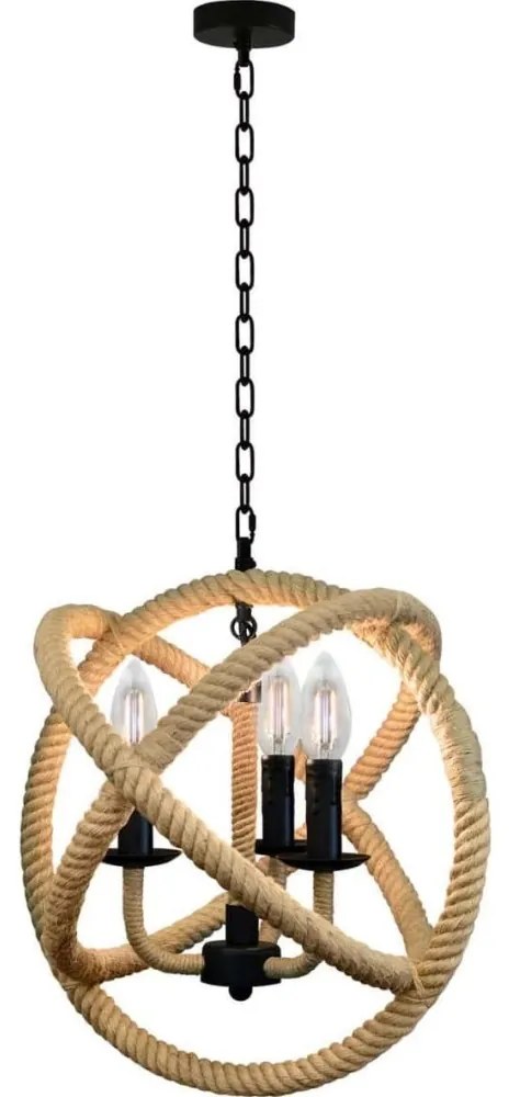 LED Lustr na řetězu ROPE GLOBO 3xE14/4,3W/230V