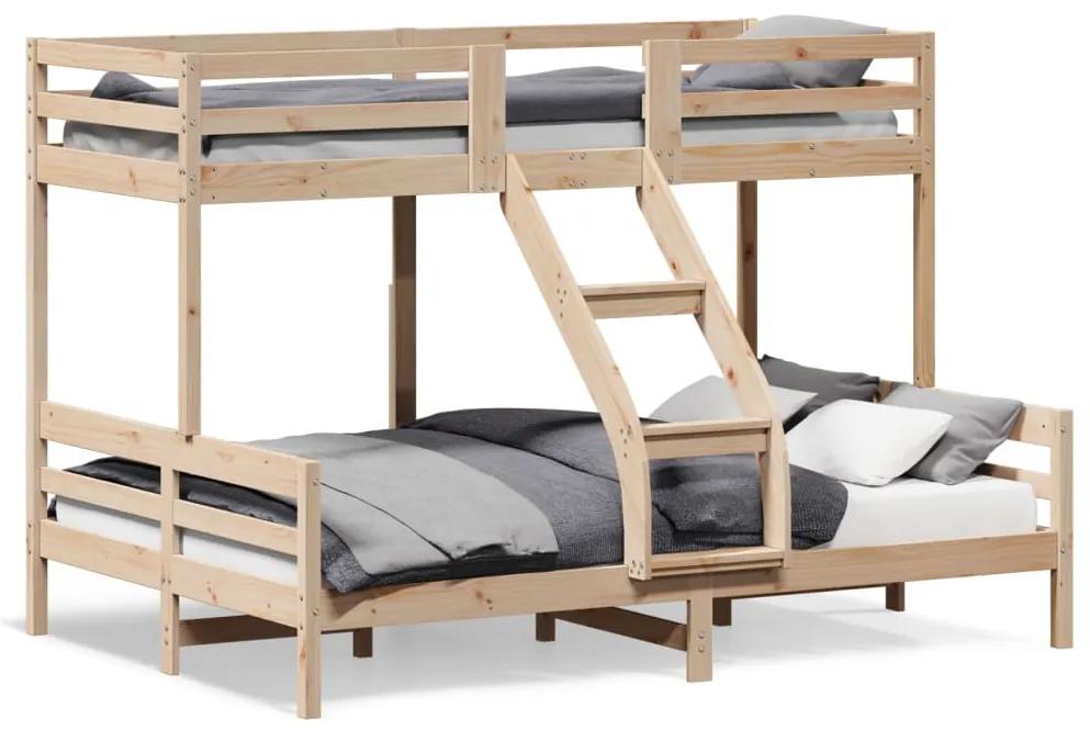 Patrová postel 90 x 200/140 x 200 cm masivní borové dřevo,  3207173