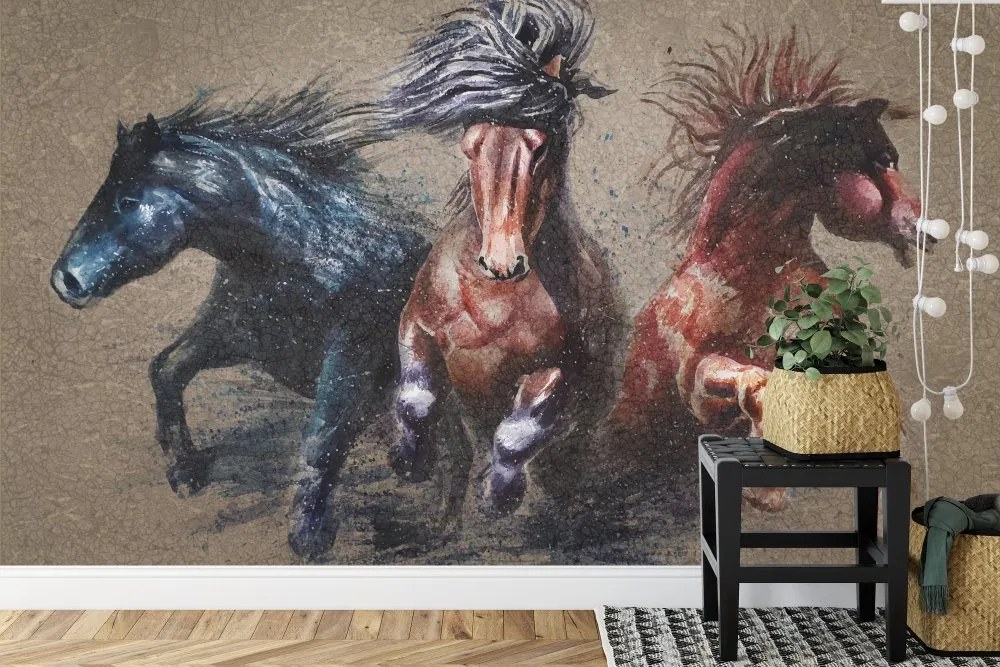 Fototapeta Tři Běžící Koně Samolepící tapety 270x180