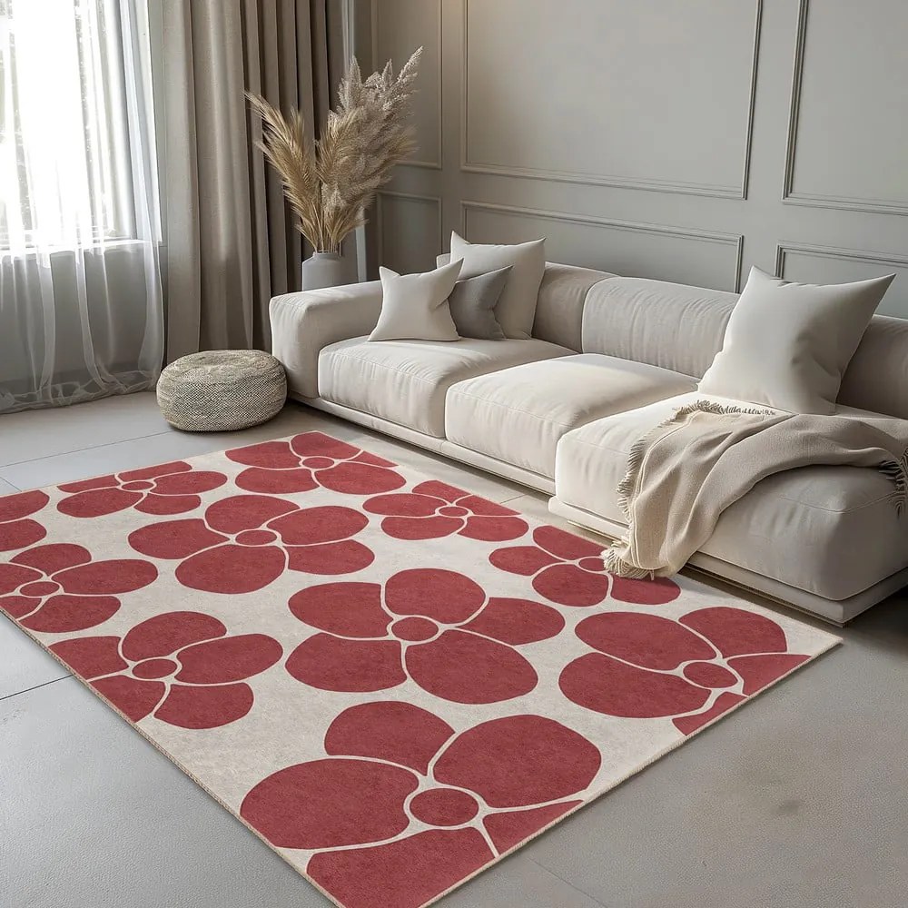 Červený pratelný koberec 120x180 cm Red Meadow – Mila Home