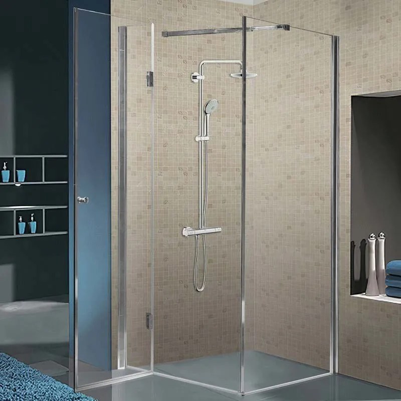 BPS-koupelny Čtvercový sprchový kout HYD-SK1390A 80x80 chrom/transparent + vanička HYD-OSV-SXL02A bílá