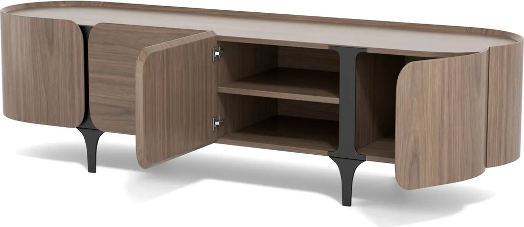 TV stolek Sileno 200 cm ořech/černý