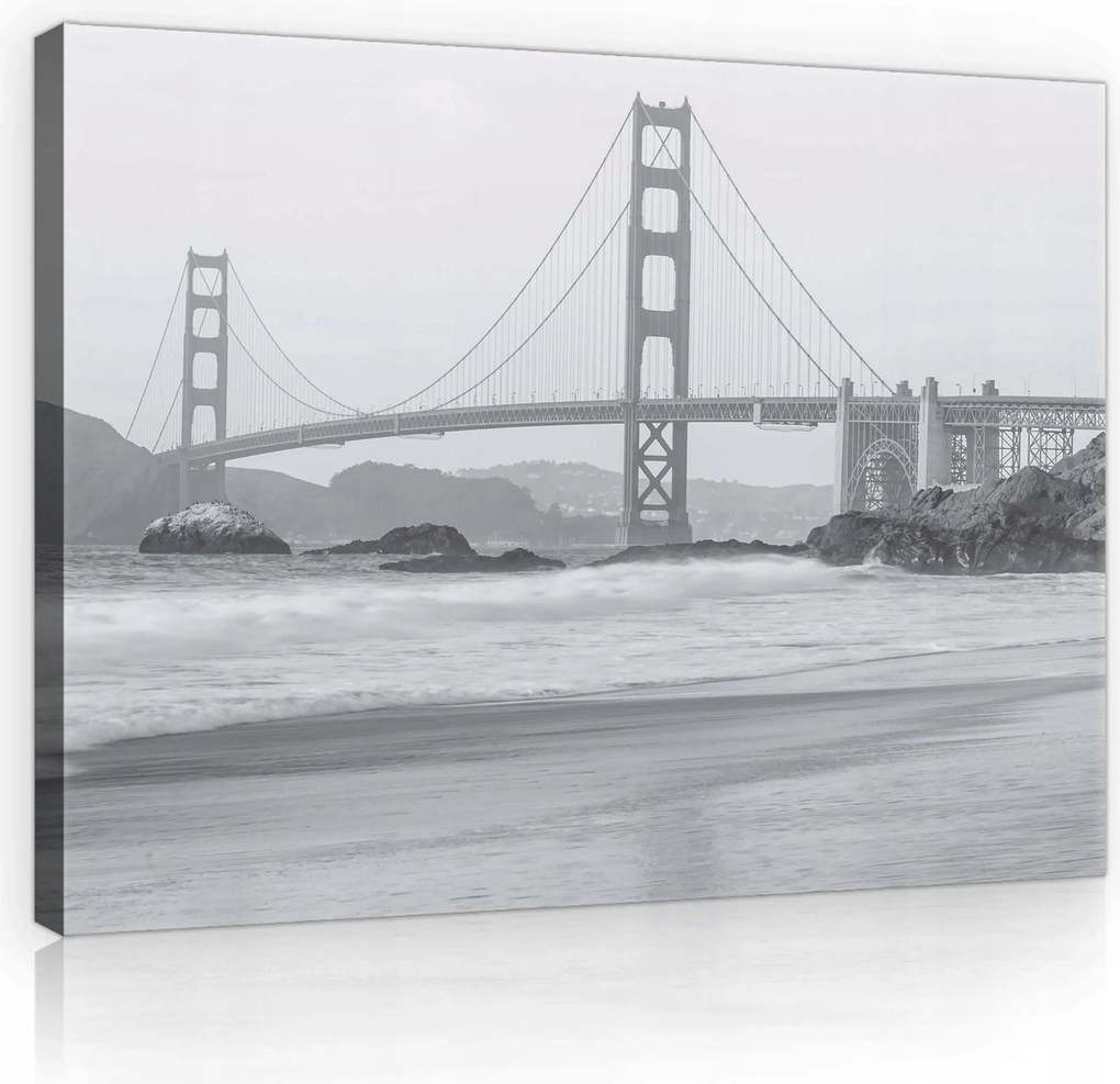 Obraz 80x60 Most Golden Gate San Francisco mlha moře oceán