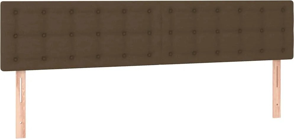 Box spring postel s matrací a LED tmavě hnědá 200x200 cm textil 3133504