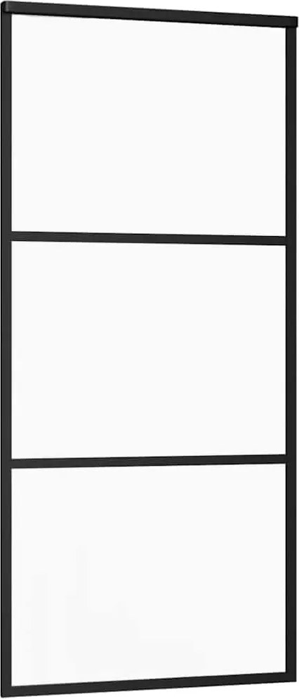 Posuvné dveře se sadou kování černé 90x205 cm ESG Glass 3375782