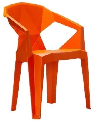 Designová plastová židle Destiny, oranžová
