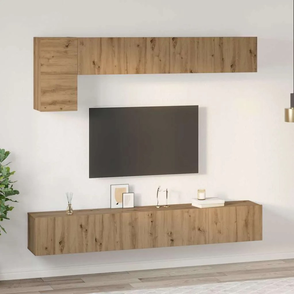 Sestava TV skříněk 5 ks Artisanový dub Kompozitní dřevo 3393197