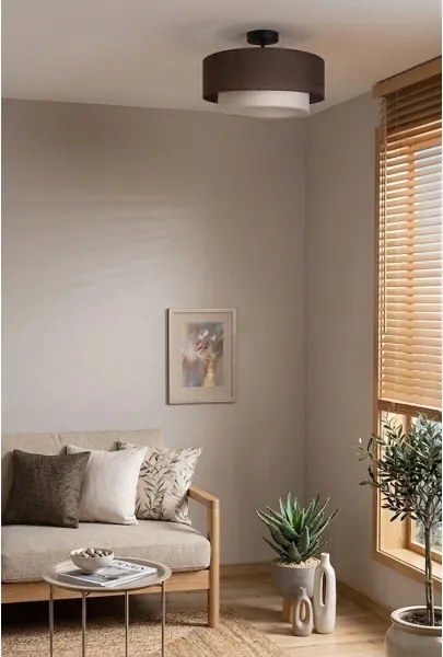BRILAGI - LED Přisazený lustr BOHO ECO 1xE27/10W/230V pr. 40 cm hnědá/krémová