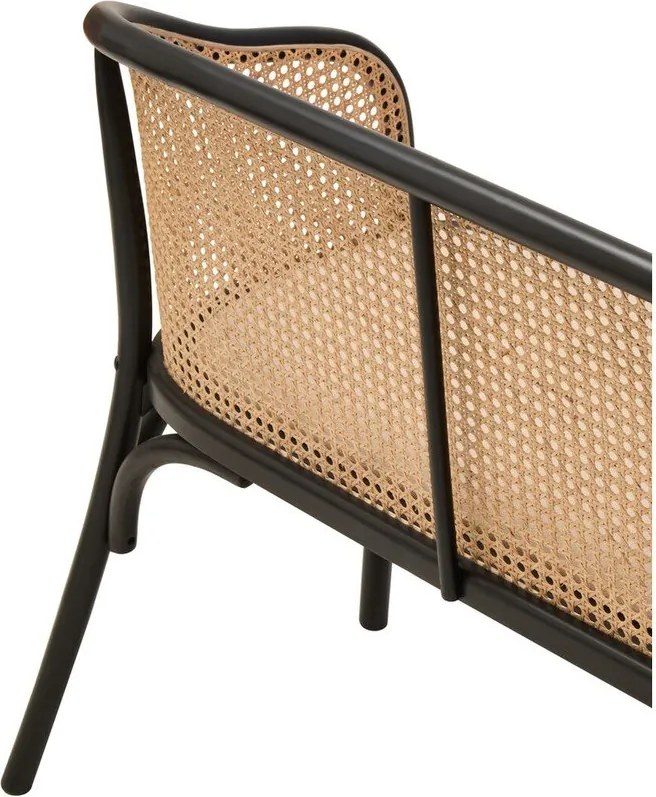 Černá/v přírodní barvě polstrovaná lavice Cebu – Premier Housewares
