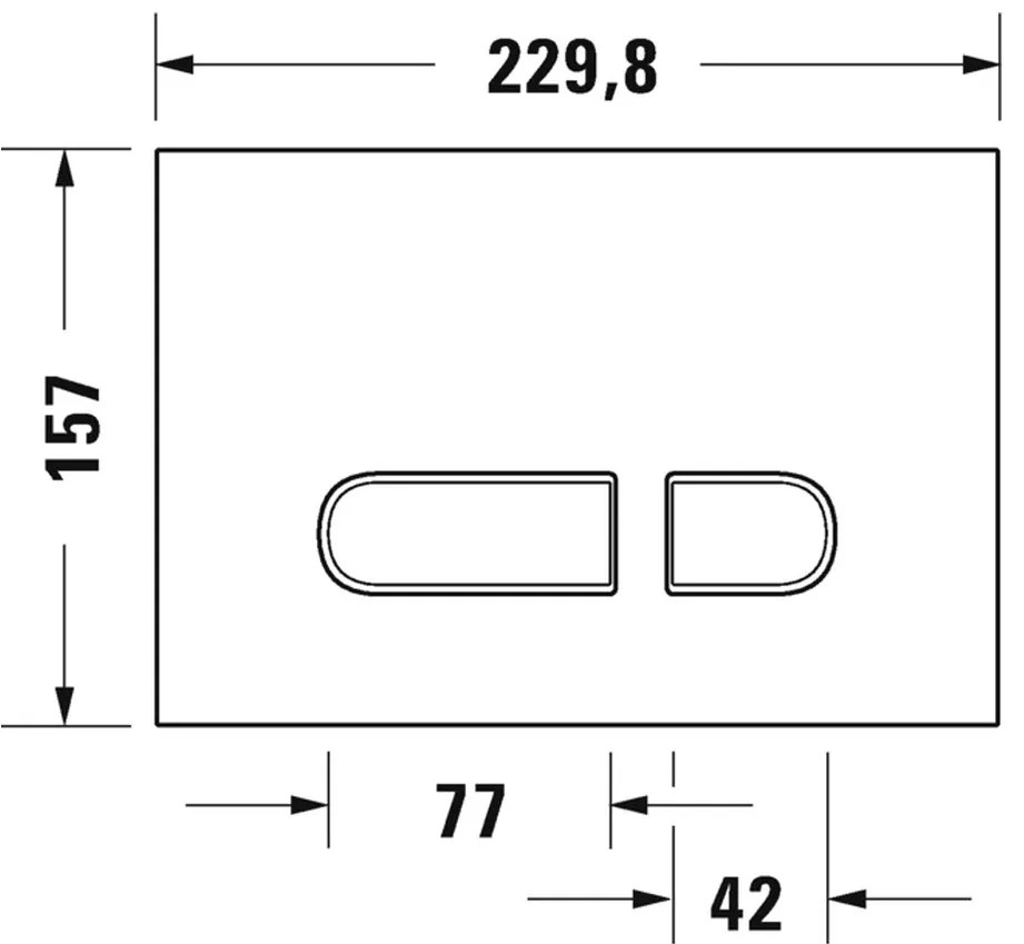 Duravit- DuraSystem® ovládací tlačítko A1, pro WC, sklo-bílá WD5002012000