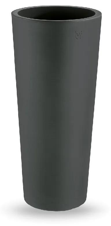 LYXO Květináč Genesis Round Cache-Pot 85 cm tmavě šedý