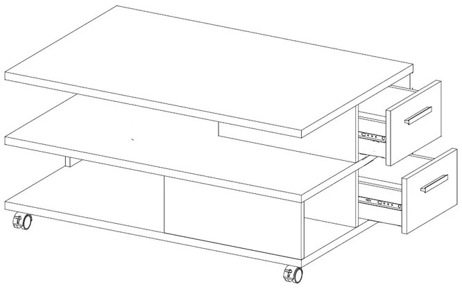Konferenční stolek Pia, dub sonoma