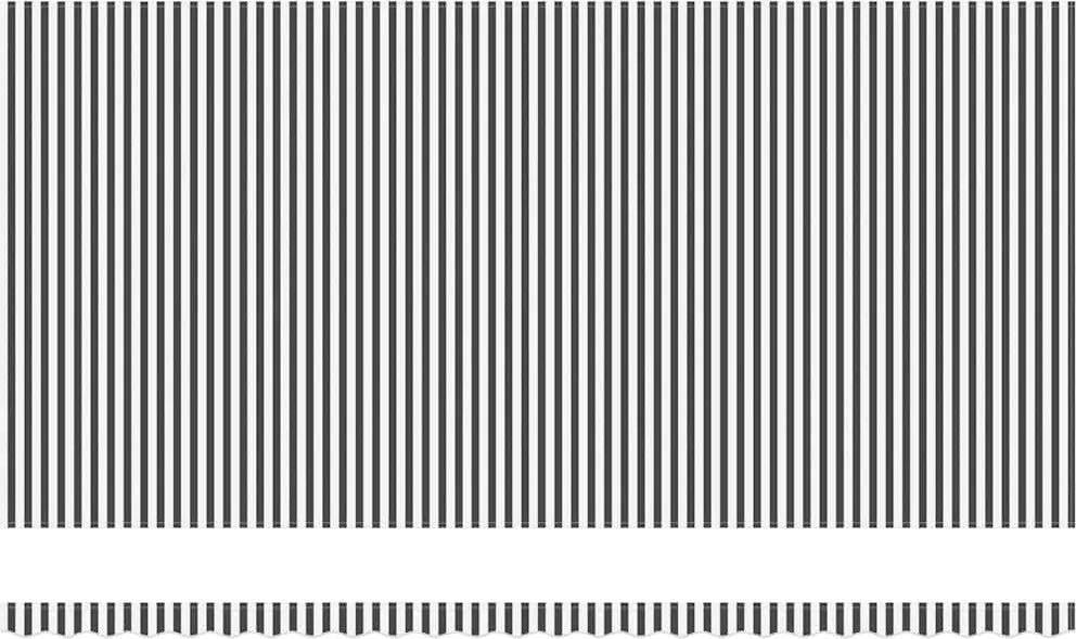 Automatická zatahovací markýza antracitová a bílá 600 x 300 cm 3310245